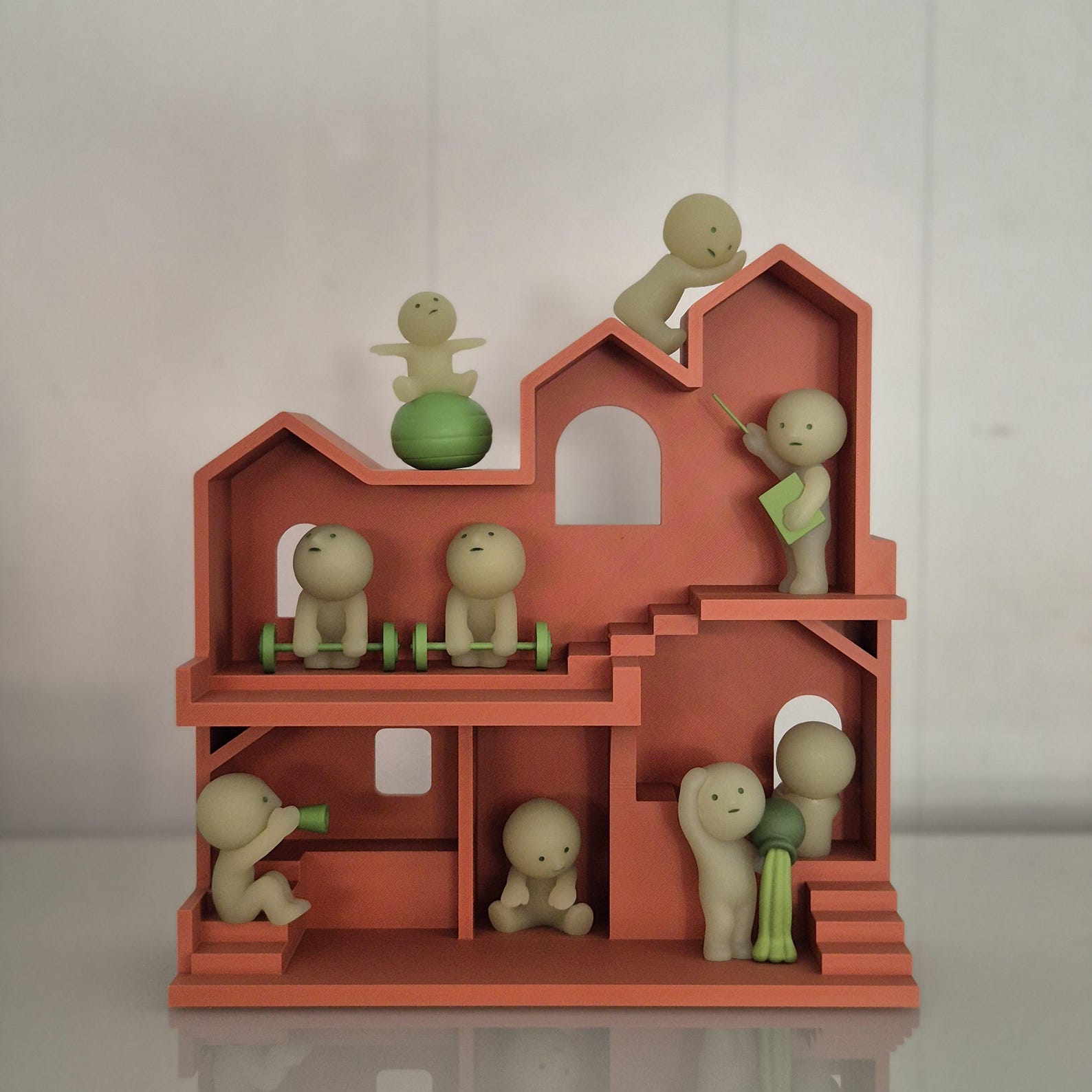 Cute Smiski Display, Cozy Desk Stand Organizer, Modern 3D Printed ...