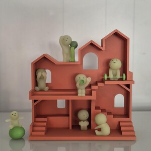 Cute Smiski Display, Cozy Desk Stand Organizer, Modern 3D Printed ...