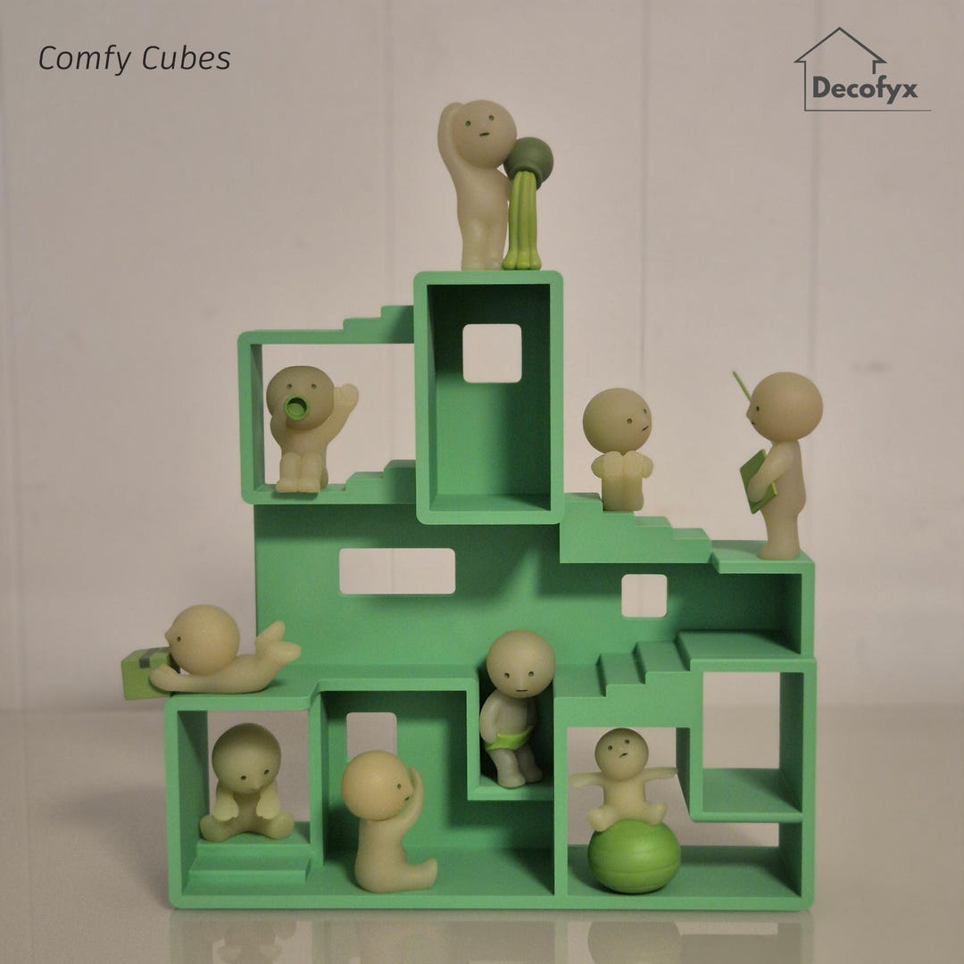 Smiski Display, Modern 3D Printed Organizer, Smiski Accessories ...