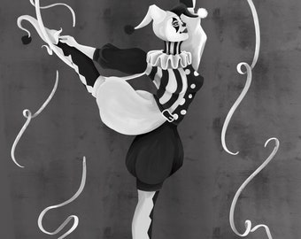 Sad Clown Girl at the Circus Original Acrylic Painting - Etsy