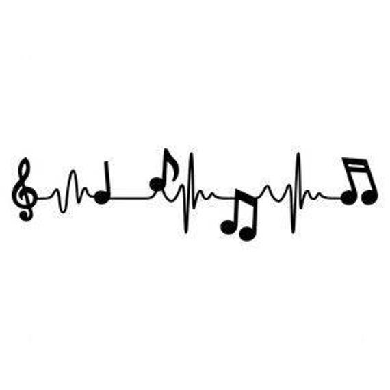 Music Note Lifeline Vinyl Car Decal Bumper Window Sticker Any | Etsy