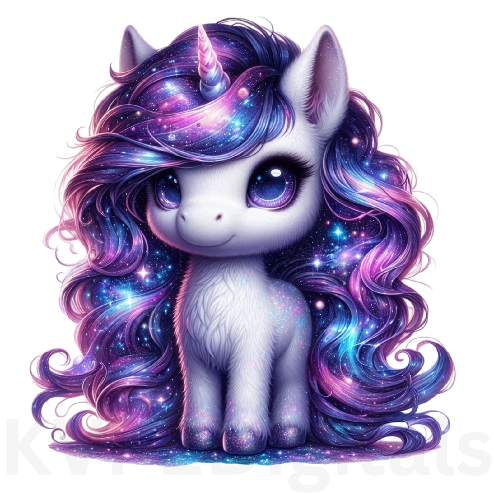 Galaxy Unicorn Celestial Cosmic Space Clipart, 16 PNG Printables ...
