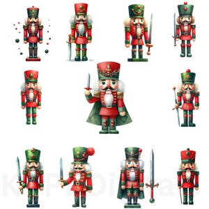 106 PNG Cute Christmas Clipart Bundle Santa, Snowman, Fairy, Nutcracker ...