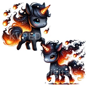 Meteor Unicorn Celestial Cosmic Galaxy Watercolor Clipart Bundle, 22 ...