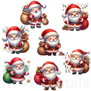 106 PNG Cute Christmas Clipart Bundle Santa, Snowman, Fairy, Nutcracker ...
