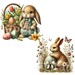 Easter Bunny Eggs Clipart Bundle, 26 PNG Cute Digital Printables for ...