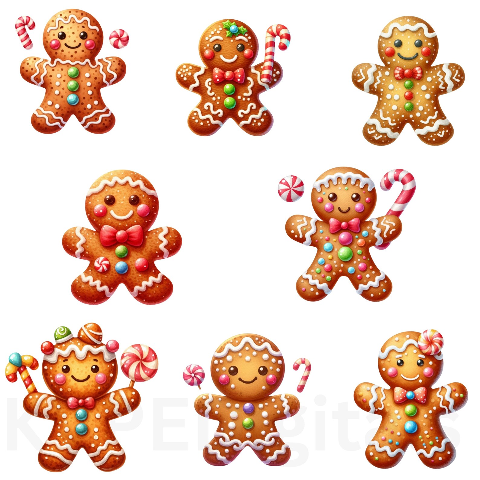 106 PNG Cute Christmas Clipart Bundle Santa, Snowman, Fairy, Nutcracker ...