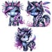 Magical Pastel Unicorn Dreamy Dark Unicorn Clipart Bundle, 24 PNG Cute ...
