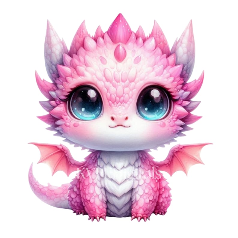 Pink Dragon Clipart, 10 PNG Cute Magical Baby Dragon, Magical Creatures ...