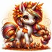 Autumn Harvest Unicorn Clipart, 37 Enchanting Jpgs, Vibrant Fall Colors ...