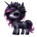 Gothic Emo Unicorn Watercolor Clipart Bundle, 15 PNG Digital File ...
