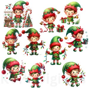 106 PNG Cute Christmas Clipart Bundle Santa, Snowman, Fairy, Nutcracker ...