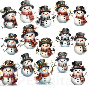 106 PNG Cute Christmas Clipart Bundle Santa, Snowman, Fairy, Nutcracker ...