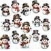 106 PNG Cute Christmas Clipart Bundle Santa, Snowman, Fairy, Nutcracker ...
