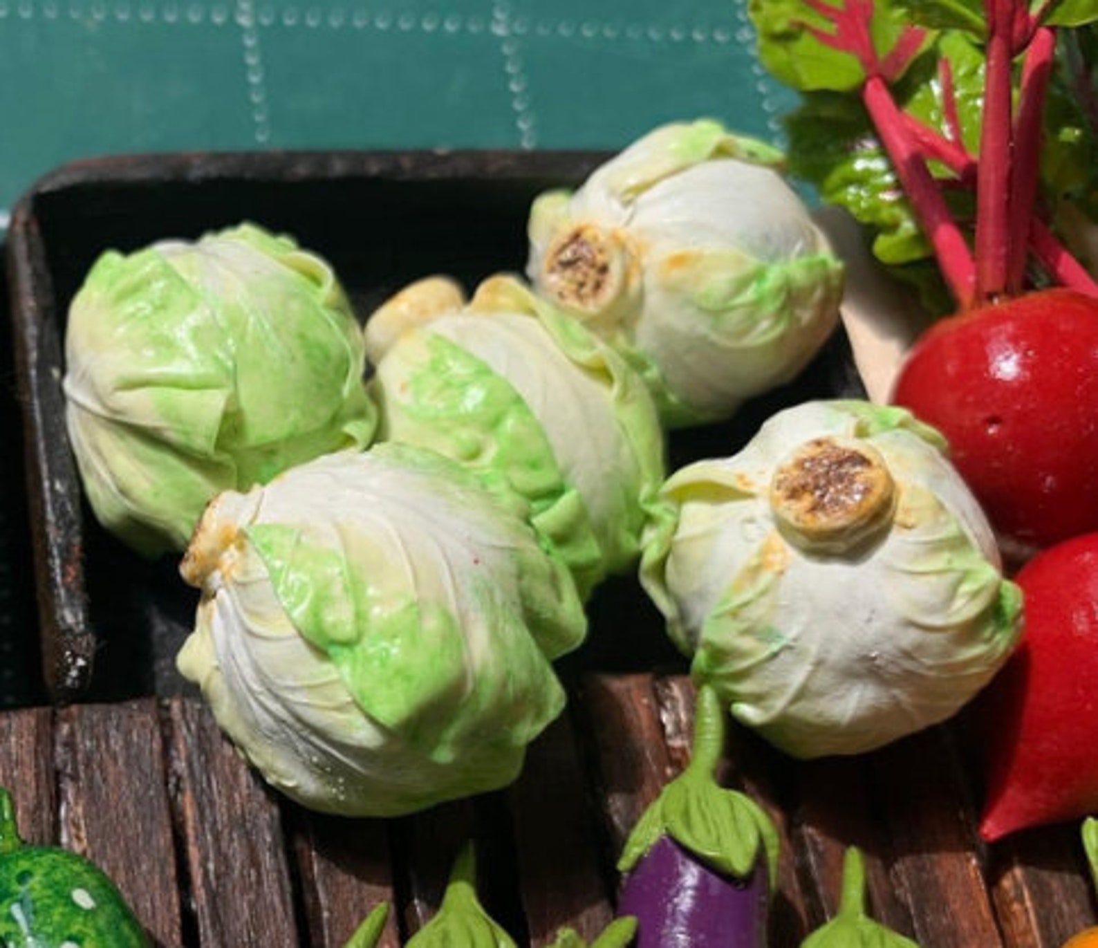 Miniature Cabbage Vegetable Fruit, Mini Bake,miniature Dollhouse ...