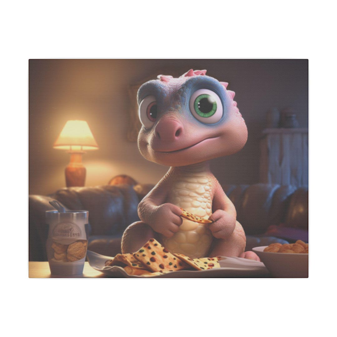Canvas Baby Dinosaurs, Baby Room, Decoration, Matte Canvas, Stretched ...