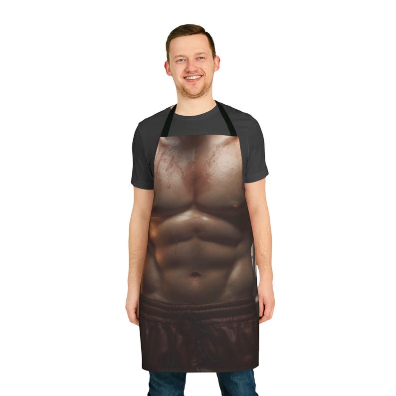 Funny Kitchen Apron With Muscle Man Design One Size, Various Strap ...