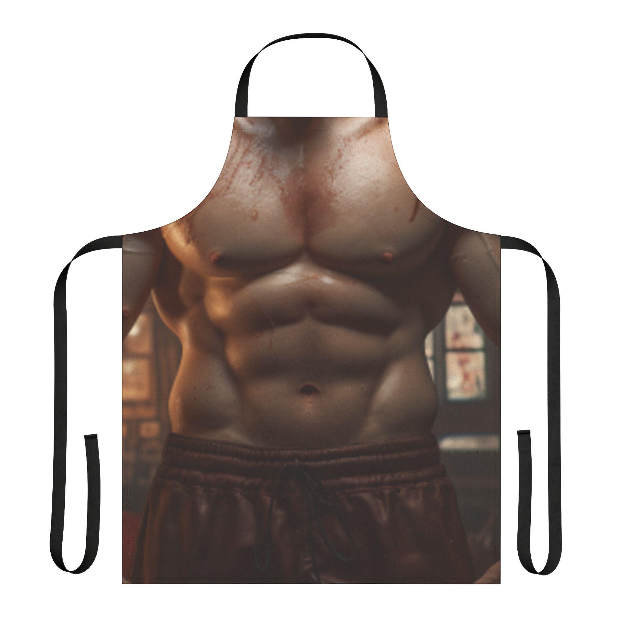 Funny Kitchen Apron With Muscle Man Design One Size, Various Strap ...