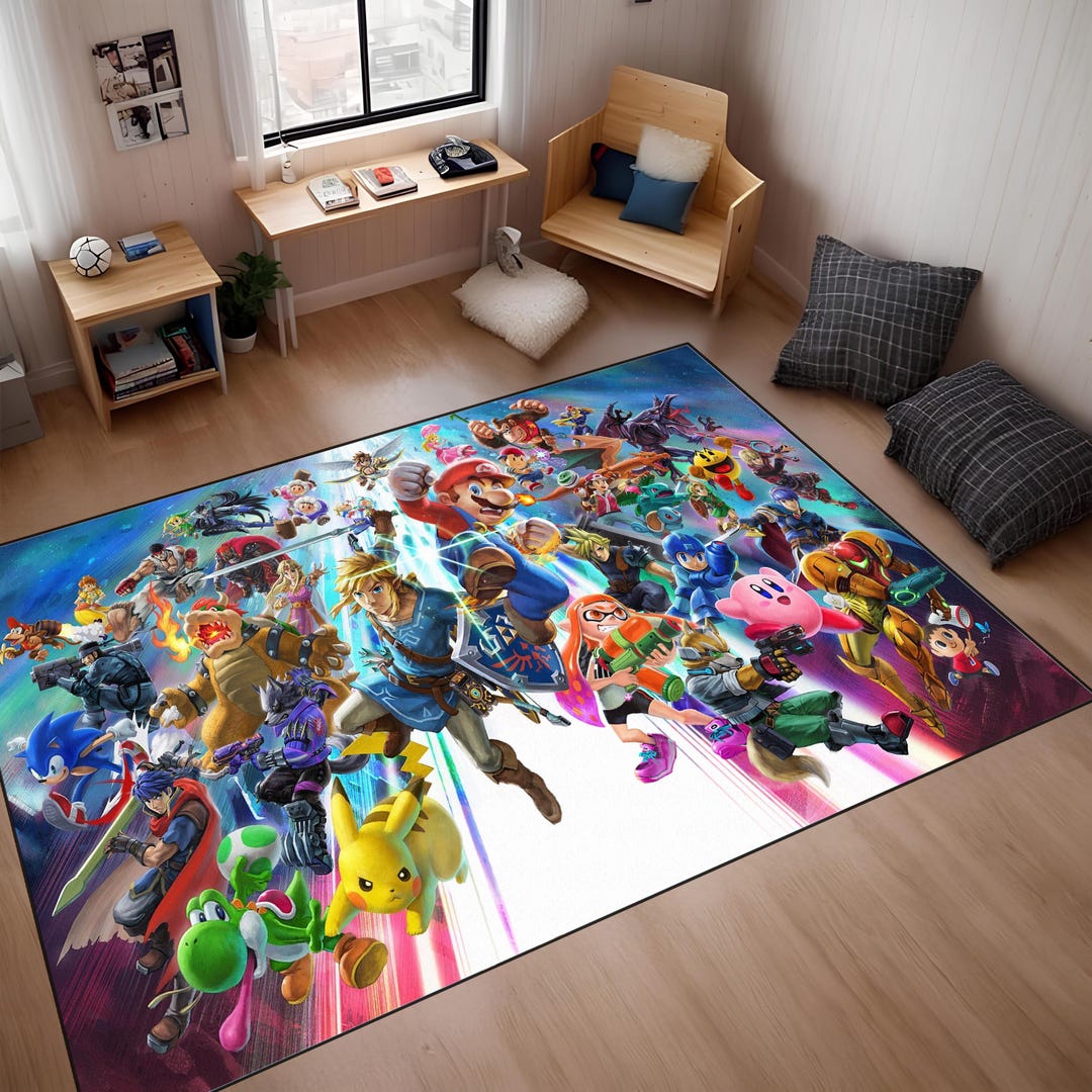 Zelda Rug: Modern Art Decor, Legend of Zelda Saloon Floor Mat - Etsy
