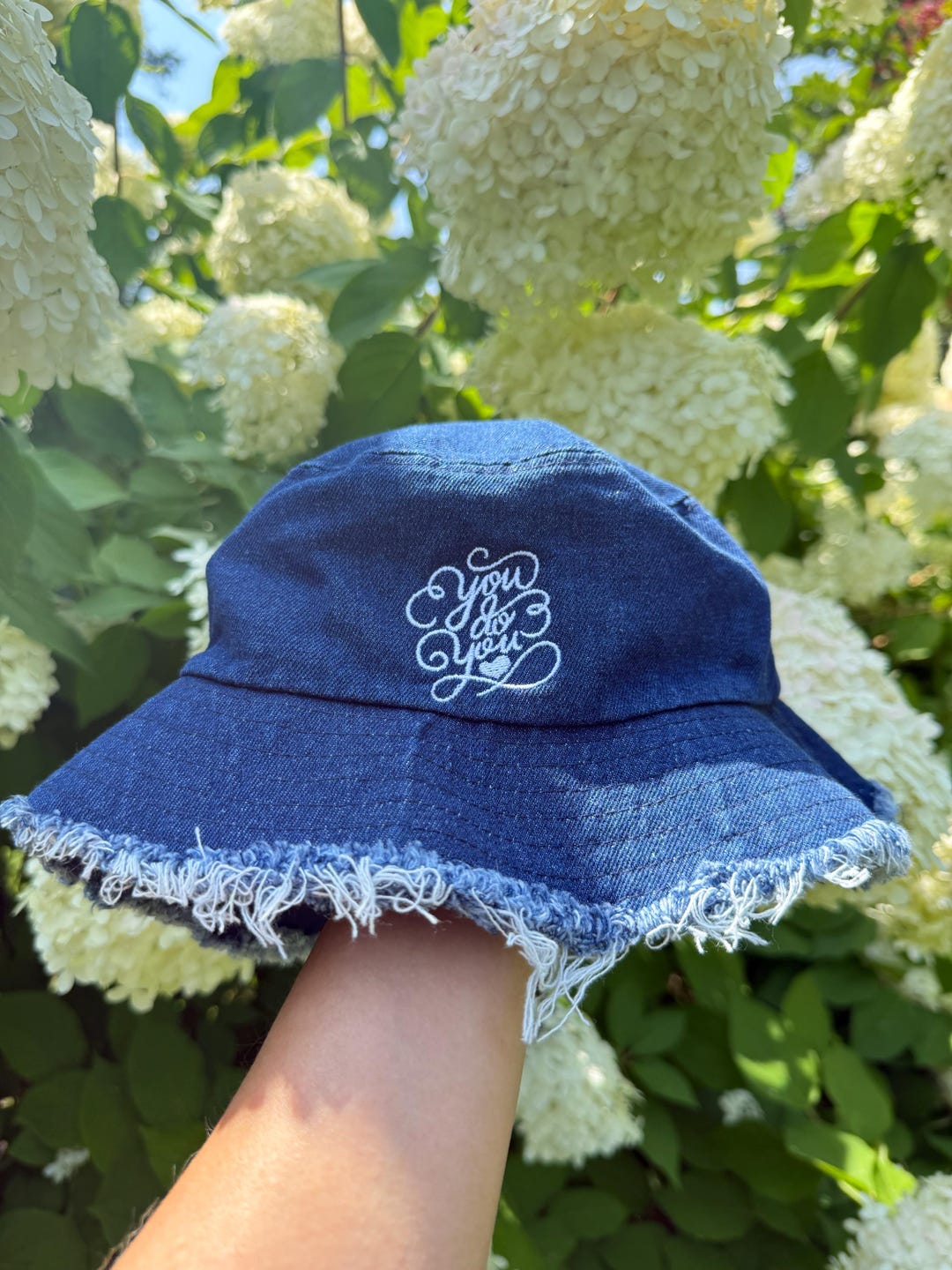 You Do You Embroidered Denim Bucket Hat, Self Love Hat, Empowerment ...