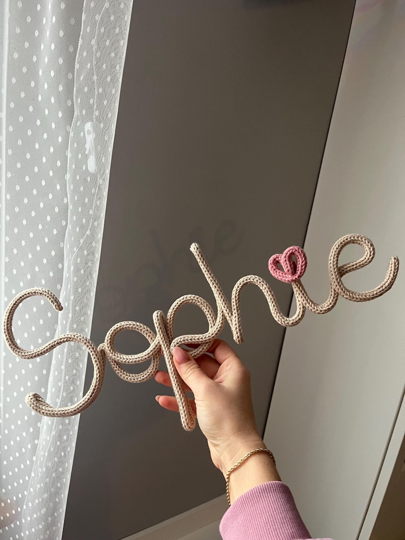 Handcrafted Wire and String Name - Custom Nursery Kids Room Decor ...
