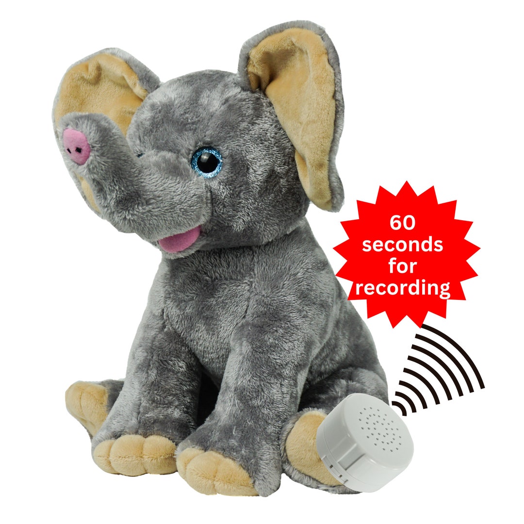 Personalized Elephant Plush: Voice Recording Stuffed Animal, 16 Inch - Etsy
