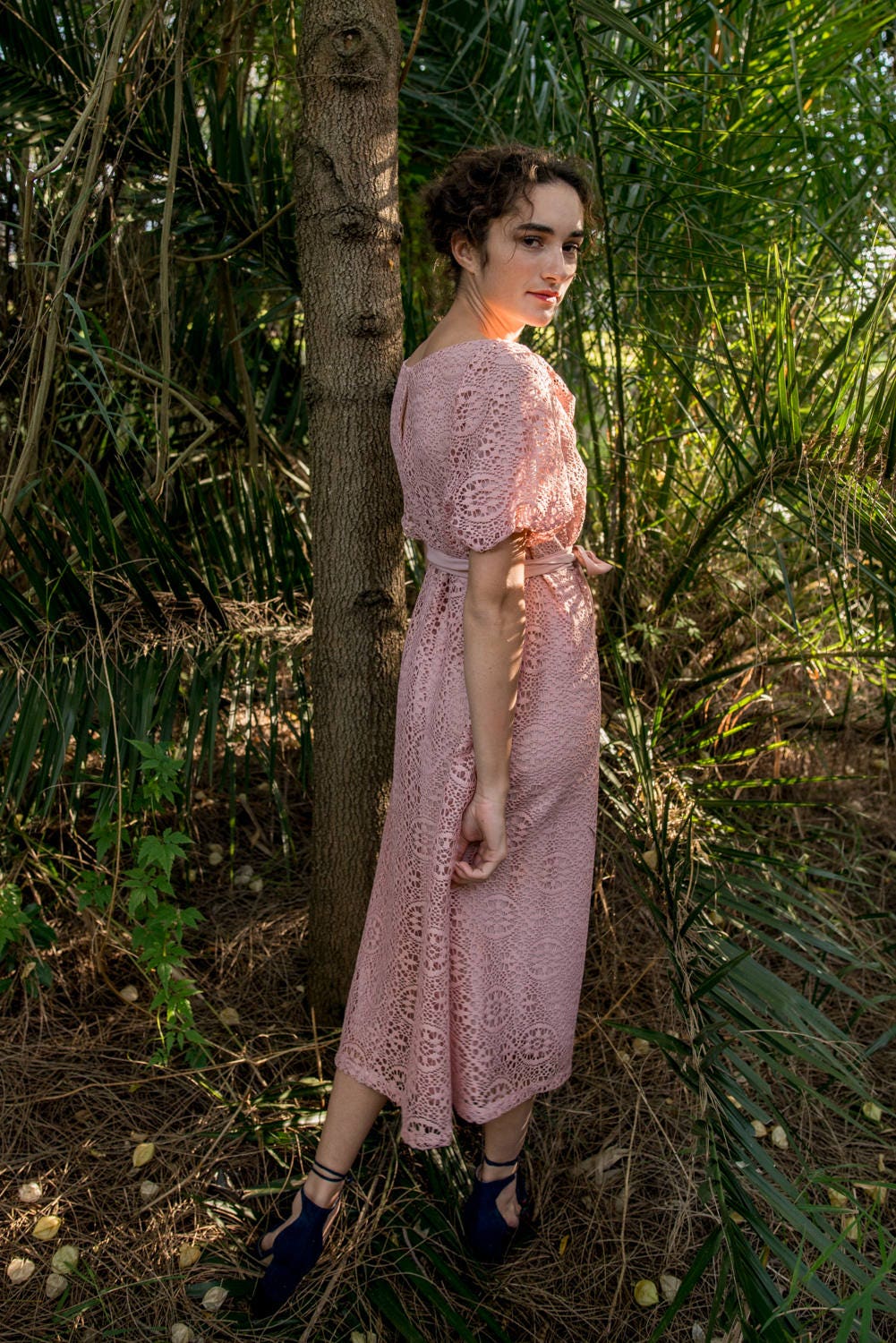 SALE Three Ravens Puff Sleeve Dress in Downy Flake Lace - Etsy