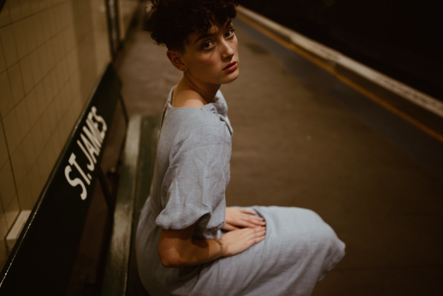 SALE Mood Indigo Puff Sleeve Dress in Sea Foam Ramie - Etsy