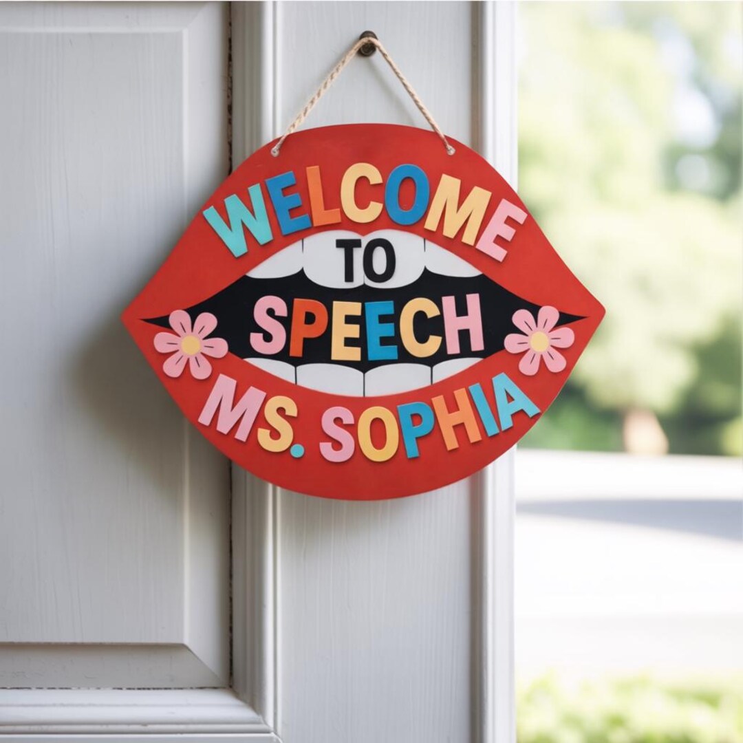 Custom Speech Therapy Sign, Custom SLP Welcome Sign, Welcome to Speech ...