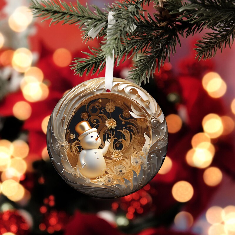 Snowman Ornaments - Etsy