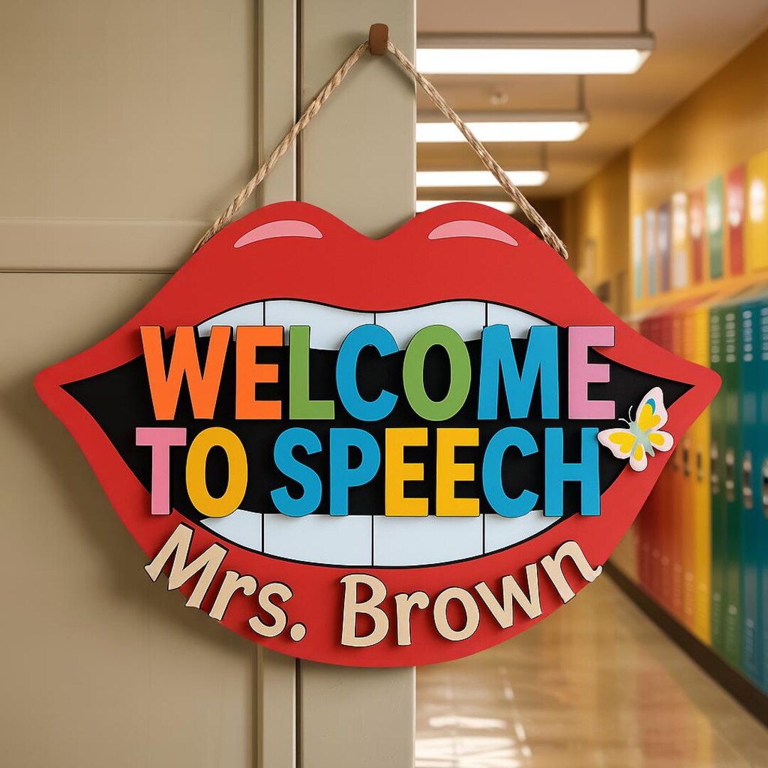 Custom Speech Therapy Sign, Welcome to Speech Sign, Custom SLP Welcome ...