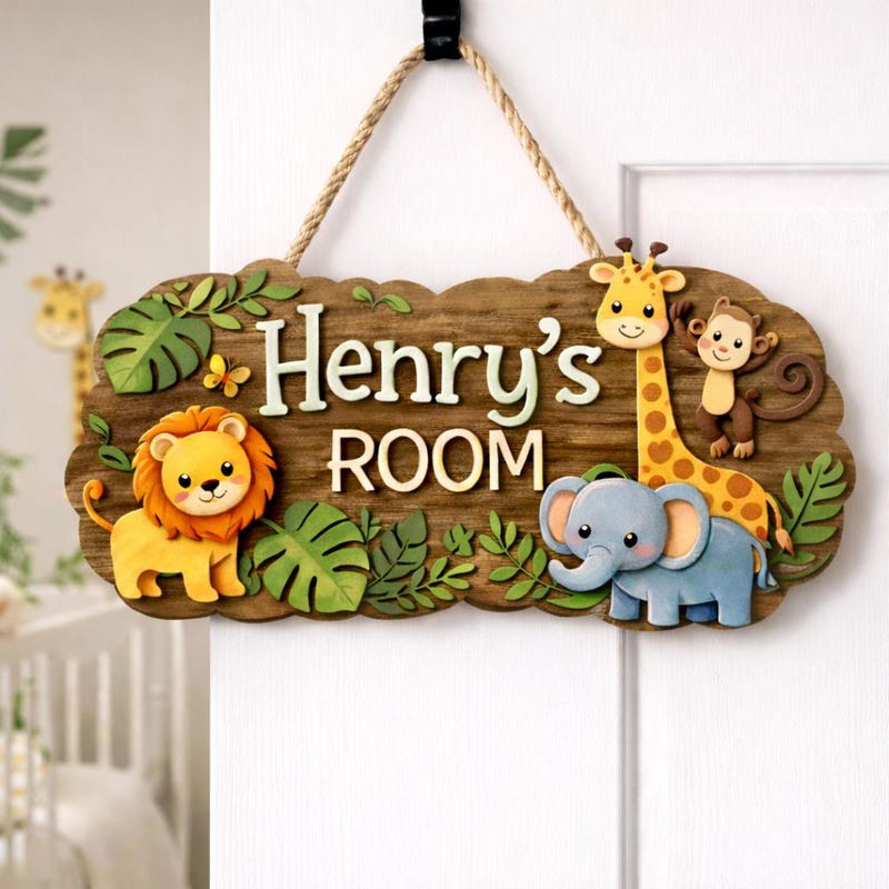 Custom Animals Name Sign - Etsy