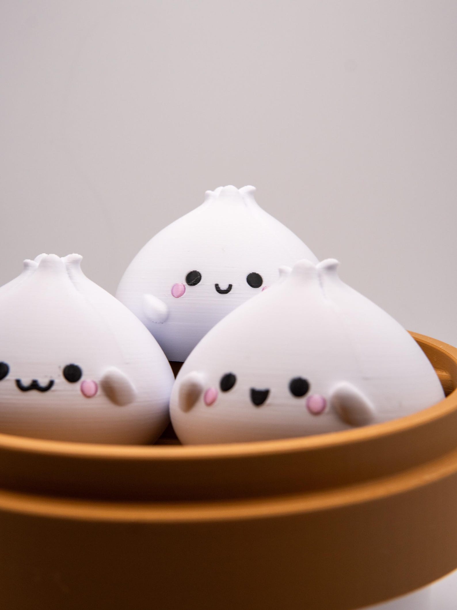 Kawaii Dim Sum Figurines: 3D Printed Desk Toy With Steam Basket - Etsy