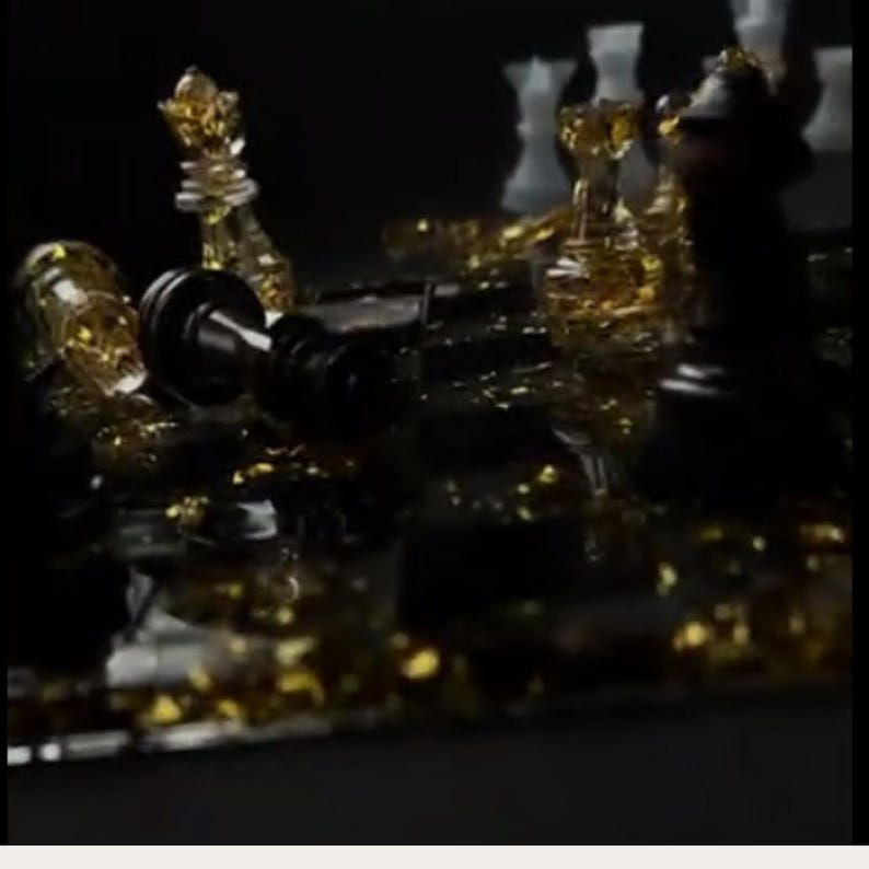 Epoxy Chess Pieces and Chess Board Set, Custom Unique Chess Sets, Resin ...