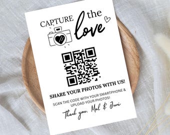 Wedding QR Code Template - Etsy