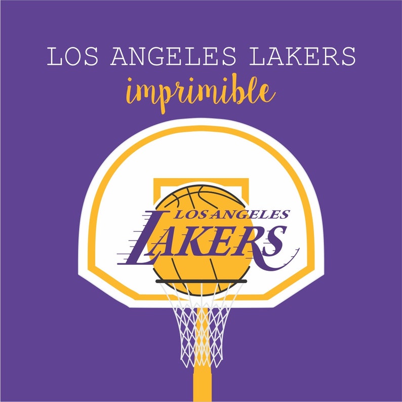 Lakers Printable Birthday Party Decoration - Etsy