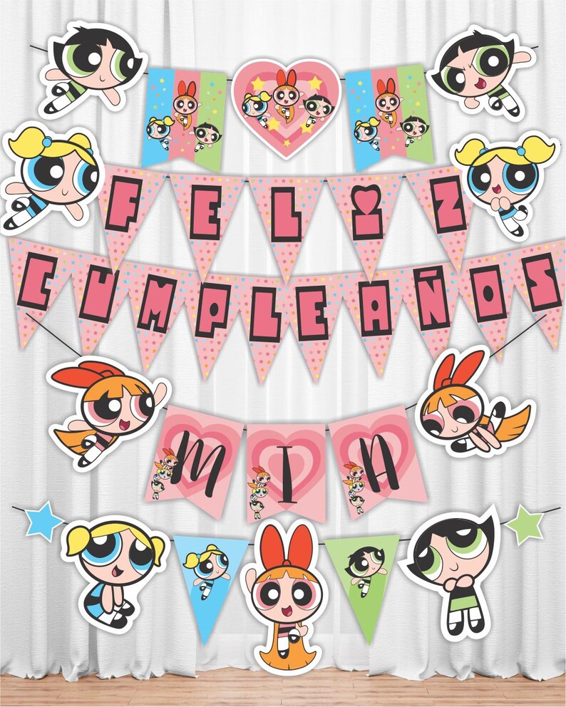 Power Puff Girls Happy Birthday Printable Banner. Power Puff Girls ...