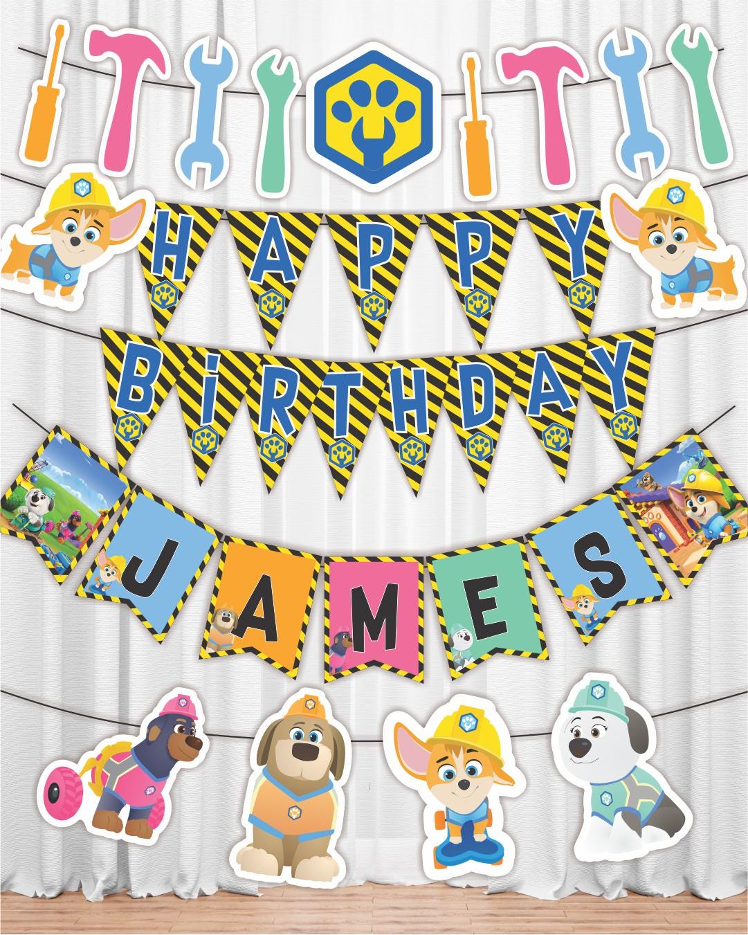 Pupstruction Happy Birthday Printable Banner. Pupstruction Party ...