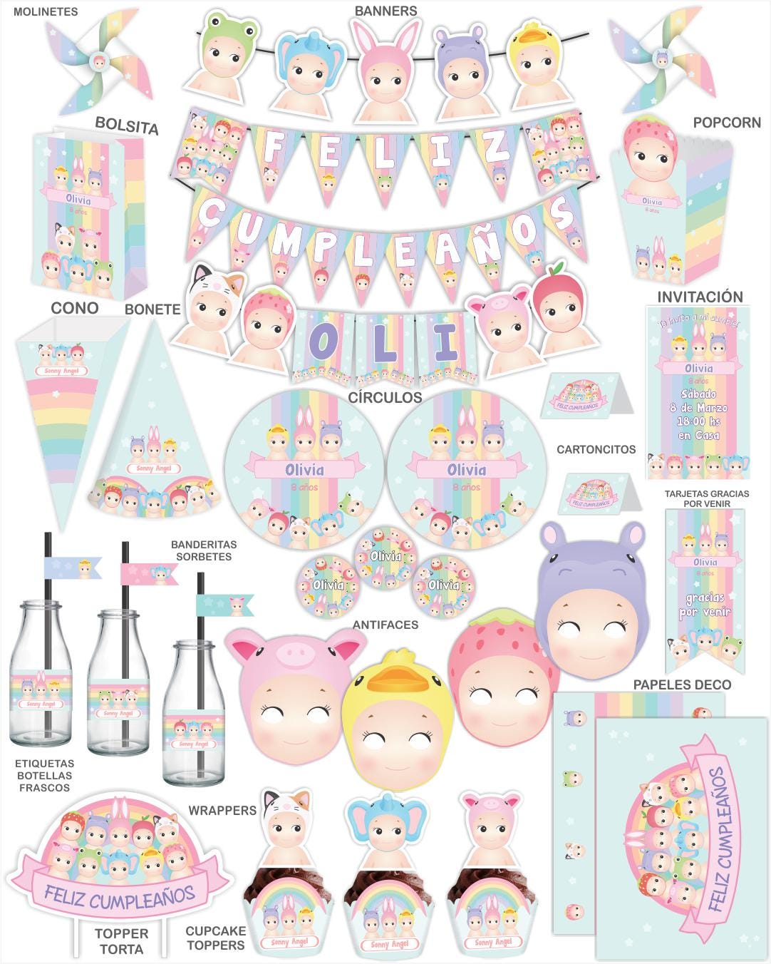 Sonny Angel Printable Birthday Party Decoration. Sonny Angel Party ...