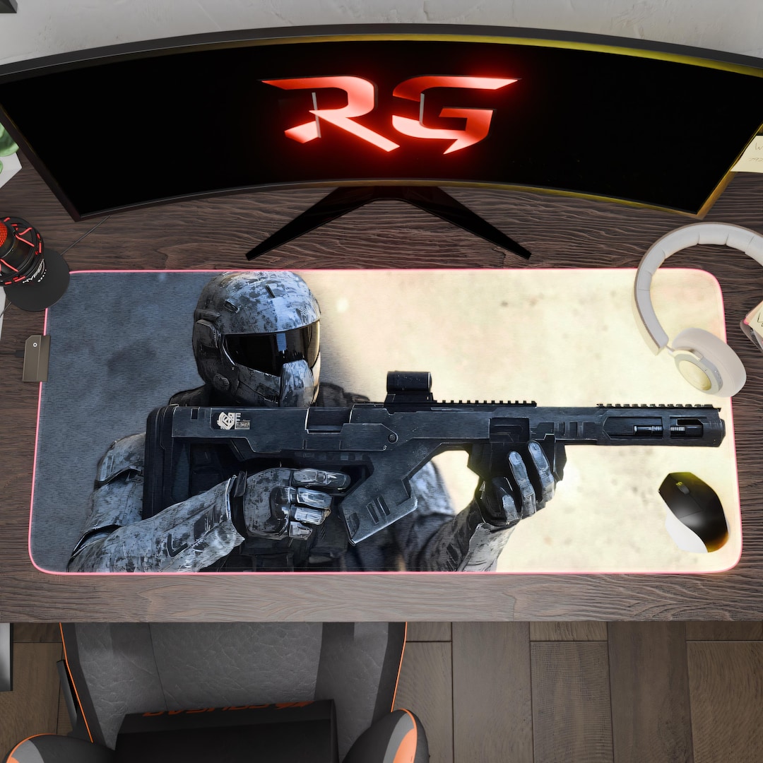 Special Unit With High-tech Rifle, LED Gaming Mouse Pad, Ravenous ...