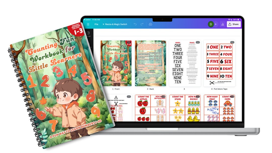 Counting Workbook for Little Learners With Simple Math for Kids Ages 1 ...