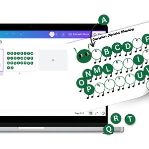Caterpillar Alphabet Matching Worksheet for Kids Printable Busy Books ...