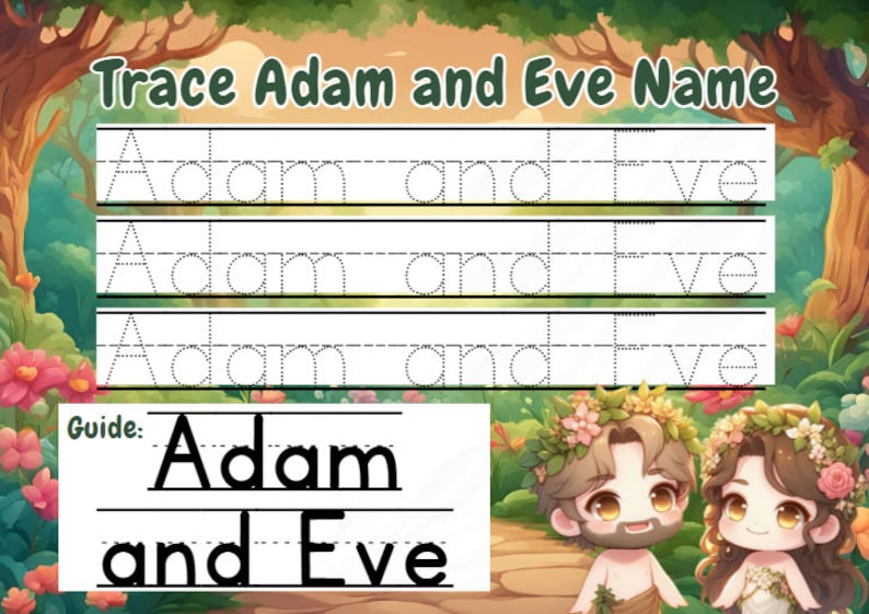 Bible Adventures Exploring Adam and Eve Busy Book - Etsy