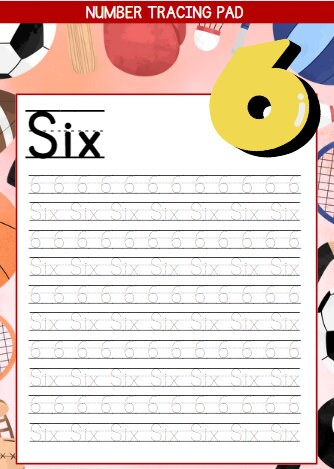 Kids Worksheet Numbers Tracing Pad Printable Busy Books - Etsy