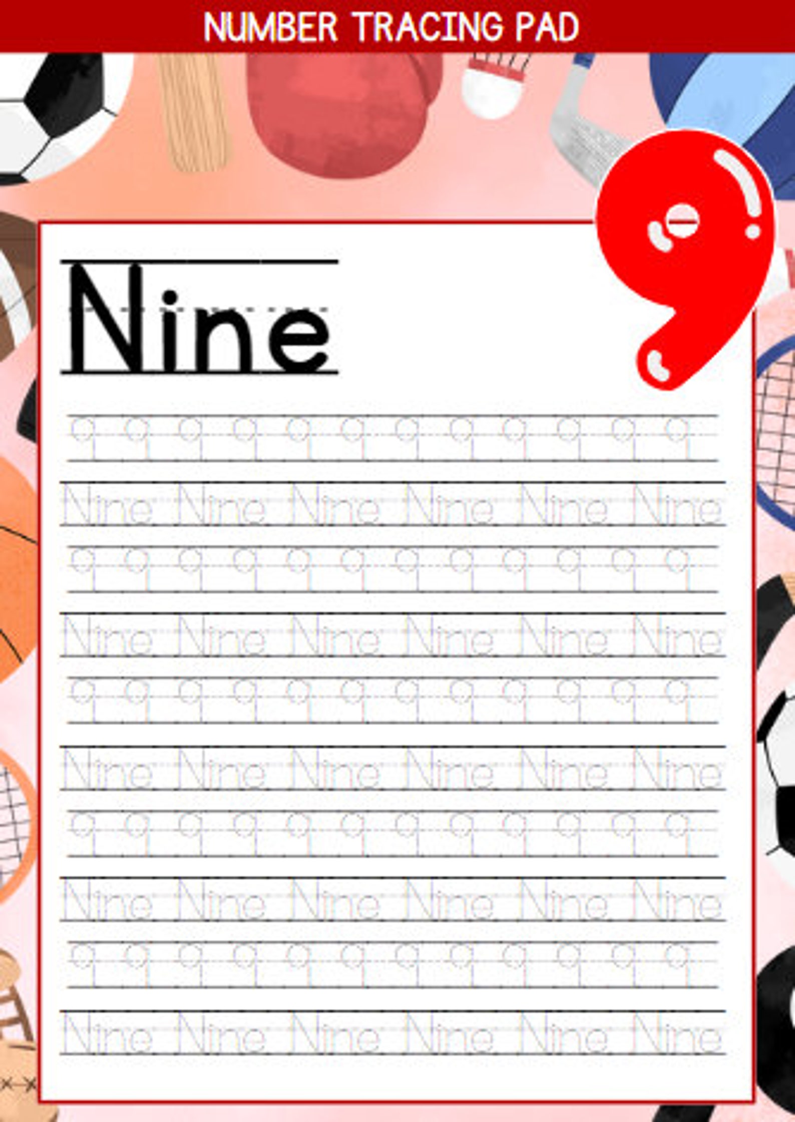 Kids Worksheet Numbers Tracing Pad Printable Busy Books - Etsy