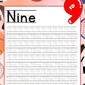 Kids Worksheet Numbers Tracing Pad Printable Busy Books - Etsy