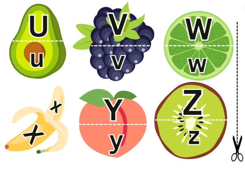 Alphabet Cooking Cut Vegetables and Fruits Printable Busy Books for ...