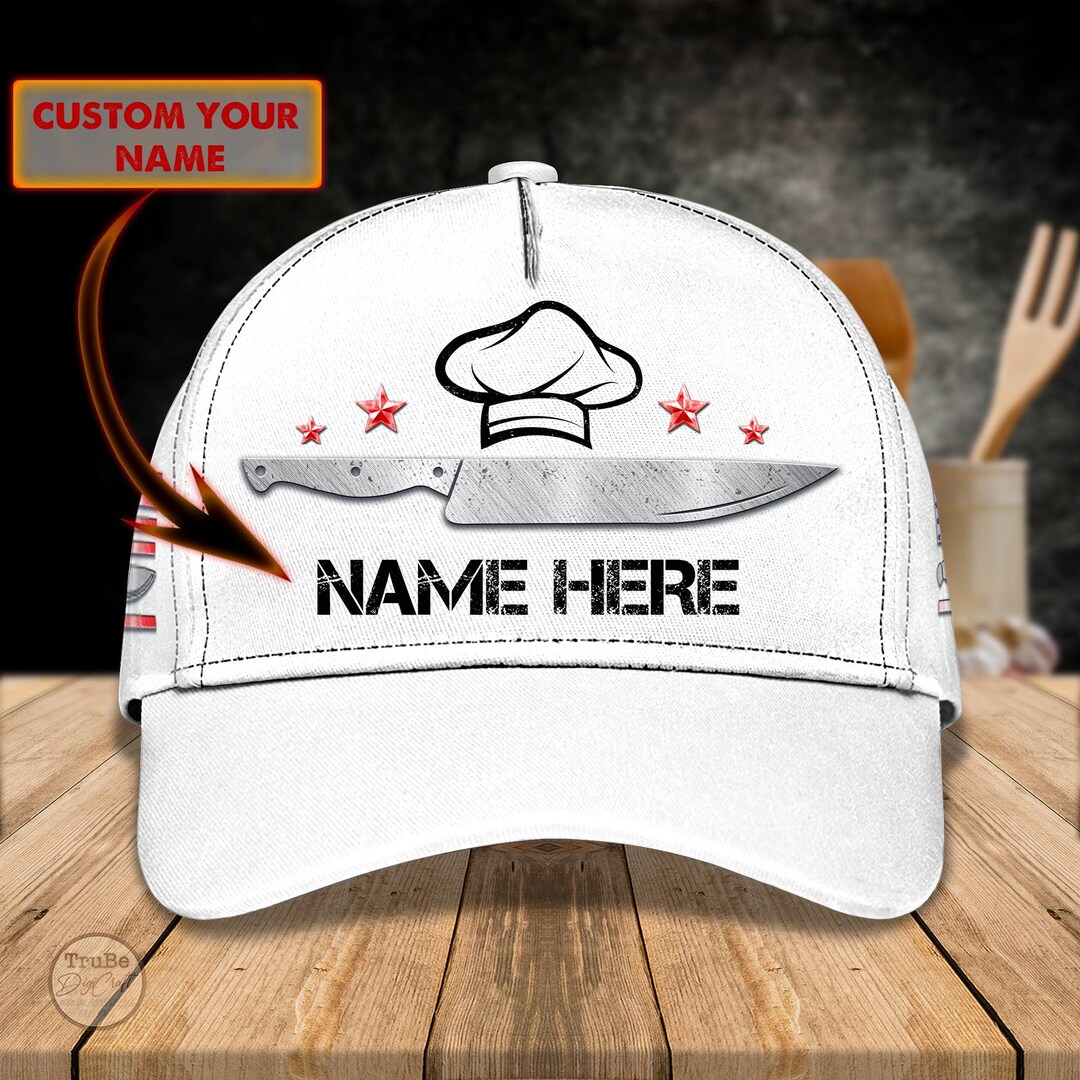 Personalized US Chef Baseball Cap: Custom Name, Adjustable Fit - Etsy