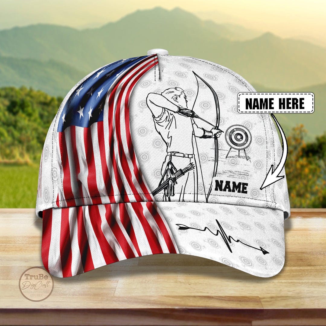 Personalized Archery Baseball Cap: Custom Name Sport Hat - Etsy