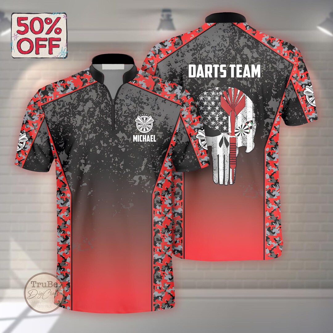 Personalized Dart Skull Jersey: Custom Dart Team Shirt - Etsy